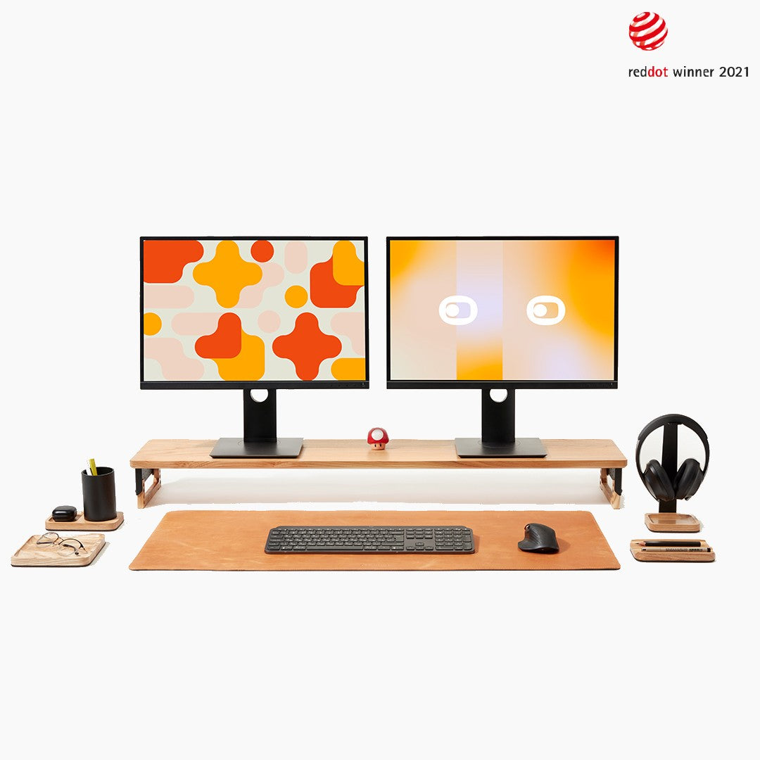 Wood Monitor Stand for Desk with Adjustable Height. 5 Sizes