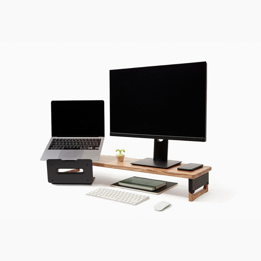 Wood Monitor Stand for Desk with Adjustable Height. 5 Sizes